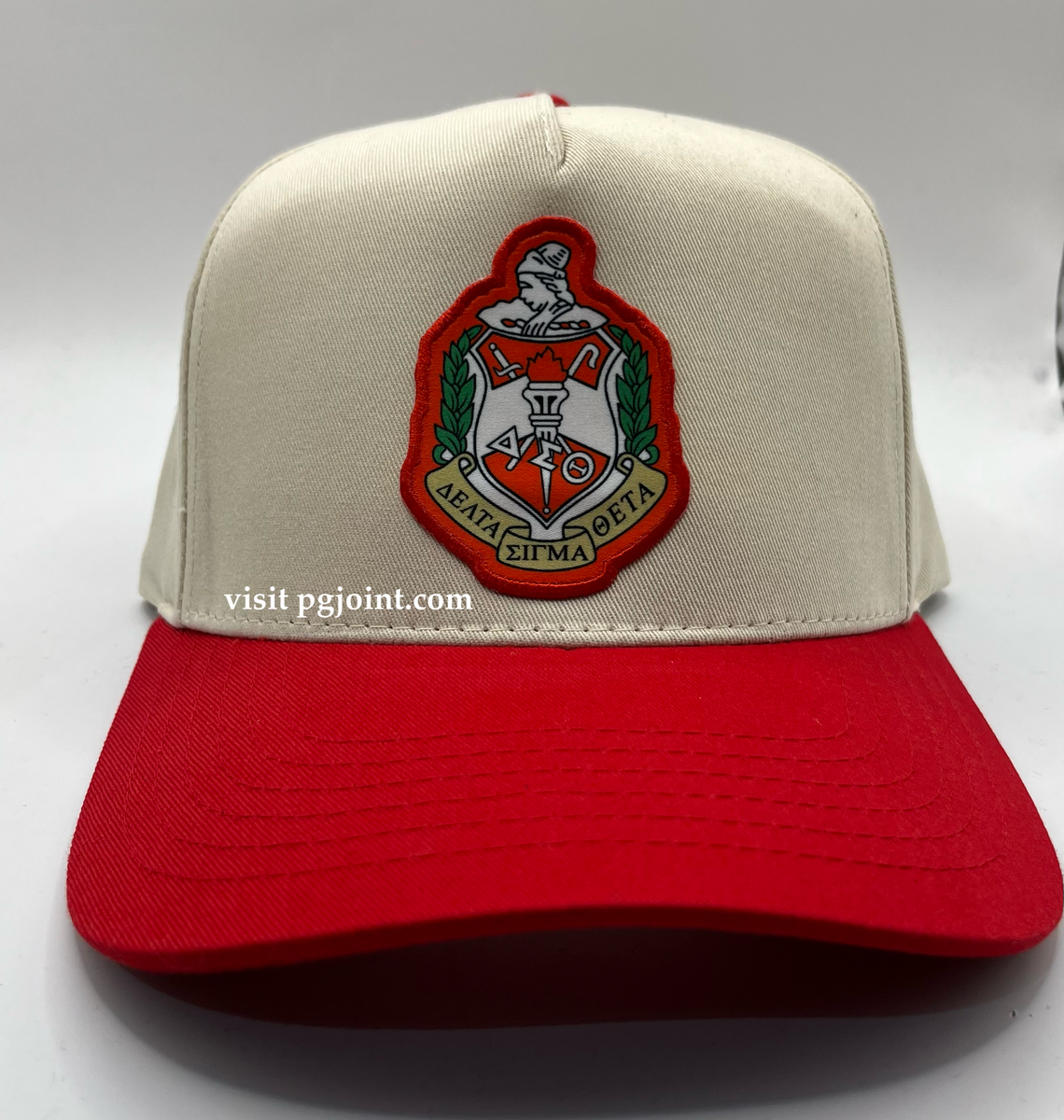 Cream and Red Delta shield SnapBack Delta Sigma Theta ΔΣΘ – pgjoint